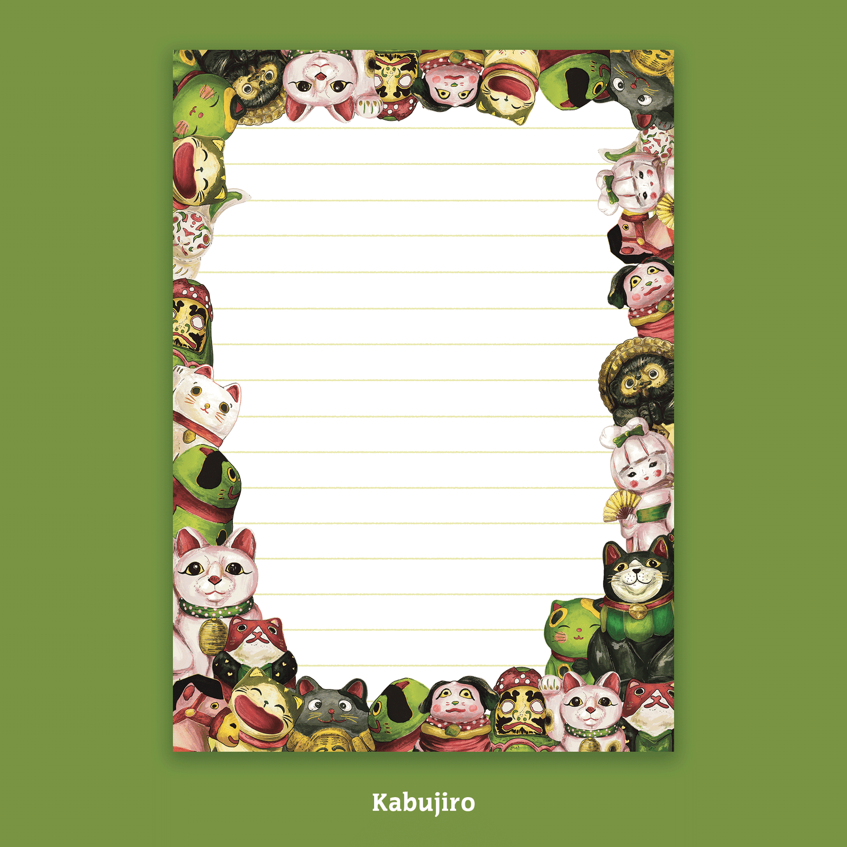 Japanese Dolls – A6 Lined Notepad – Kabujiro